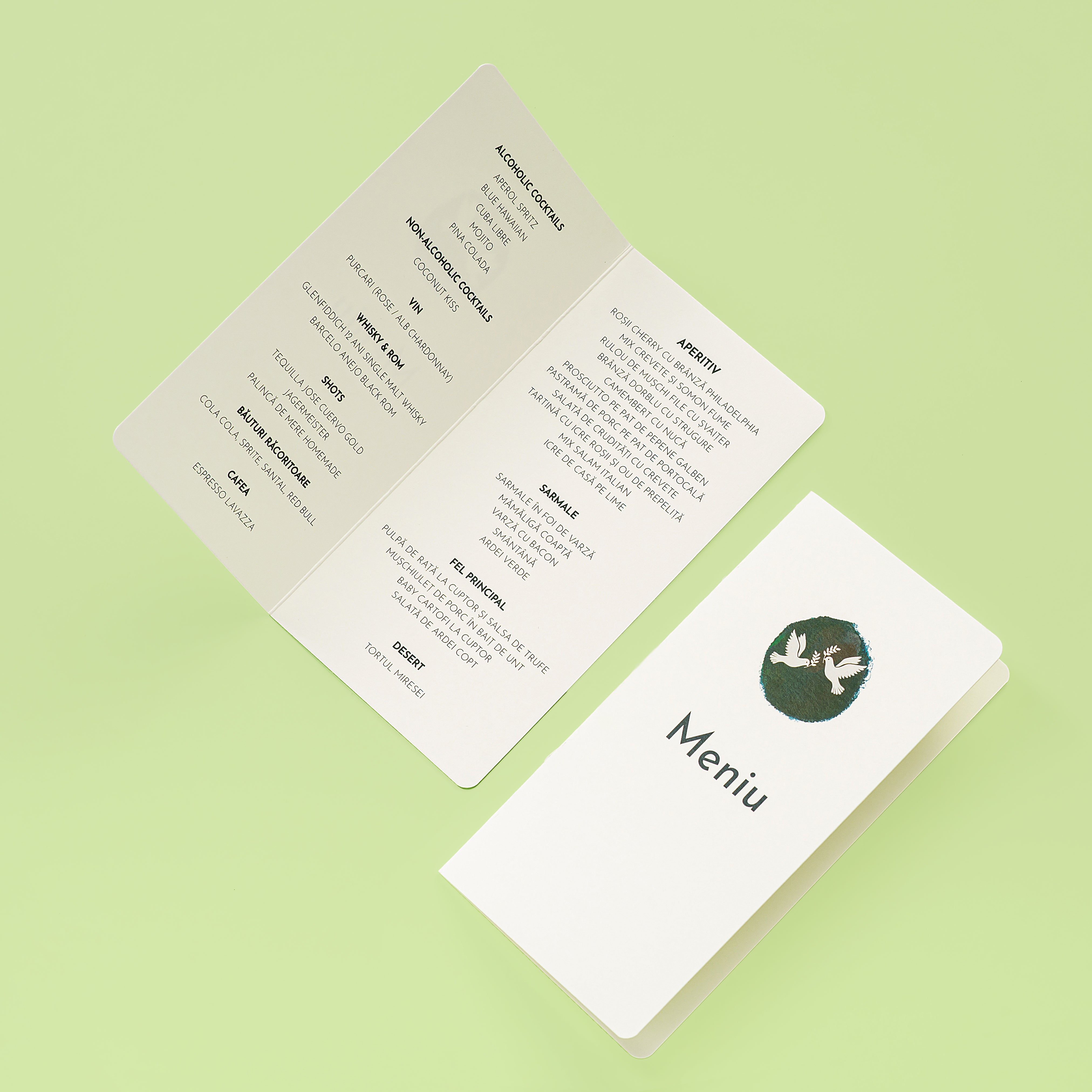 Classical perspicuum, meniu nuntă, handmade – Mémoires